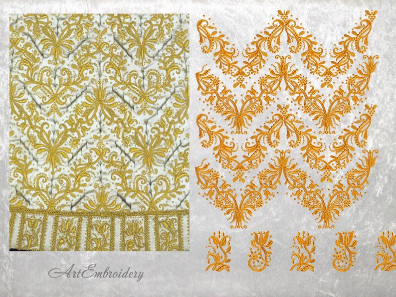Italian Cloak, 1610-1620 - Machine Embroidery Designs Set for Mixed ...