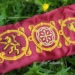 Medieval Heraldic Animals Border: Machine Embroidery Designs (digital ...