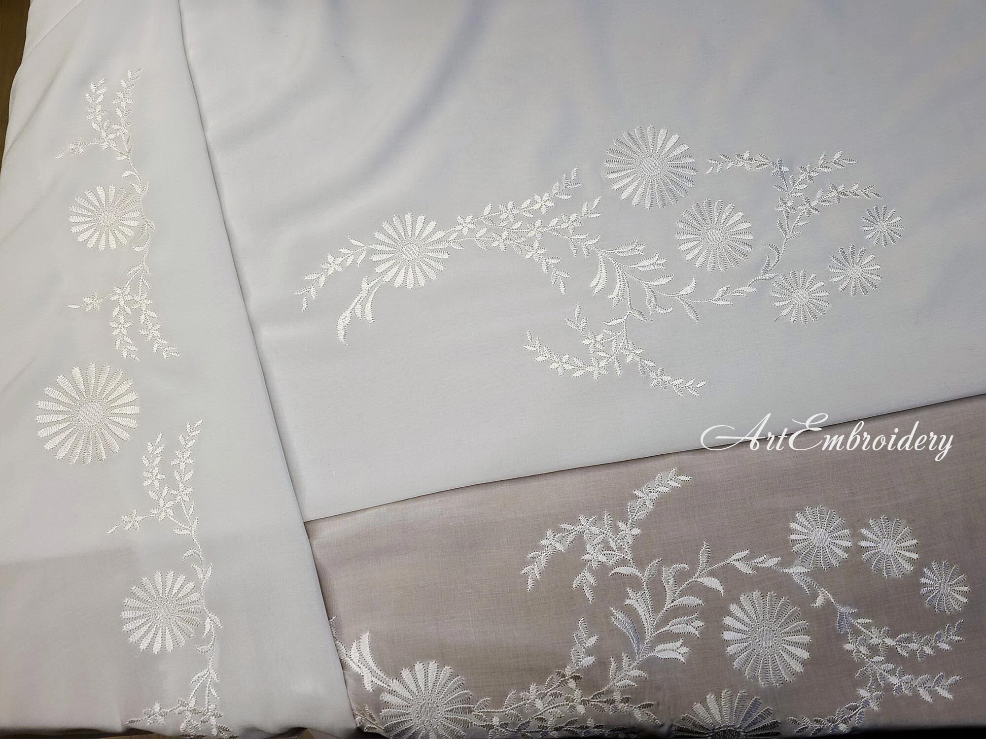 Trish Daisy Machine Embroidery Floral Whitework Designs Set - Etsy