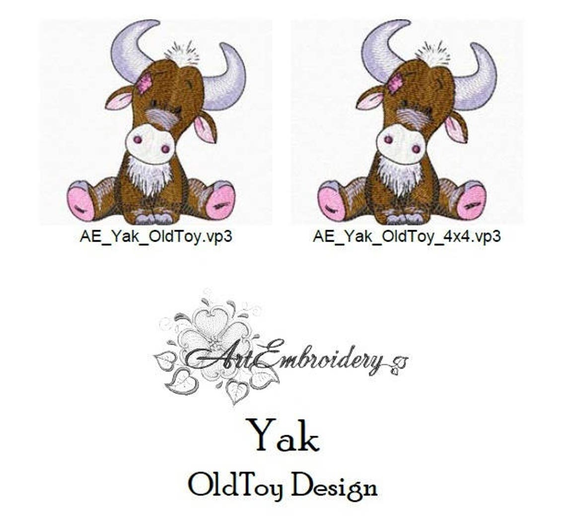 Yak of a Series old Toy Machine Embroidery | Etsy