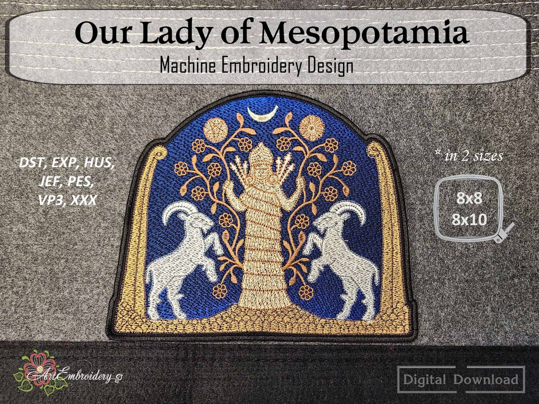 Our Lady of Mesopotamia – Machine Ancient Mythology Embroidery Design ...
