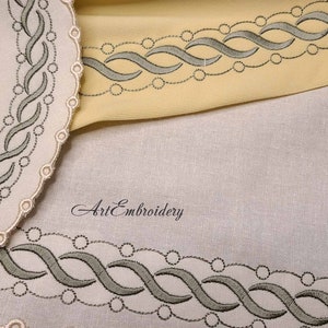 Rope Borders Machine Embroidery Designs: Curved & Straight (digital ...