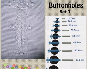 Buttonholes Set 2 Machine Embroidery Designs Set | Etsy