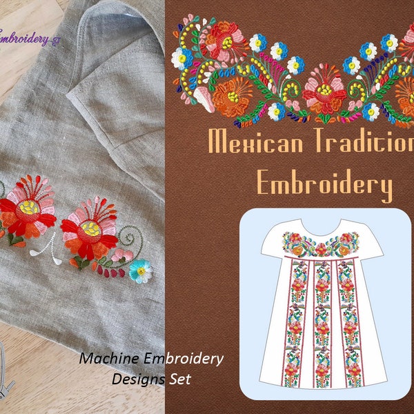 Mexican Embroidery Designs - Etsy