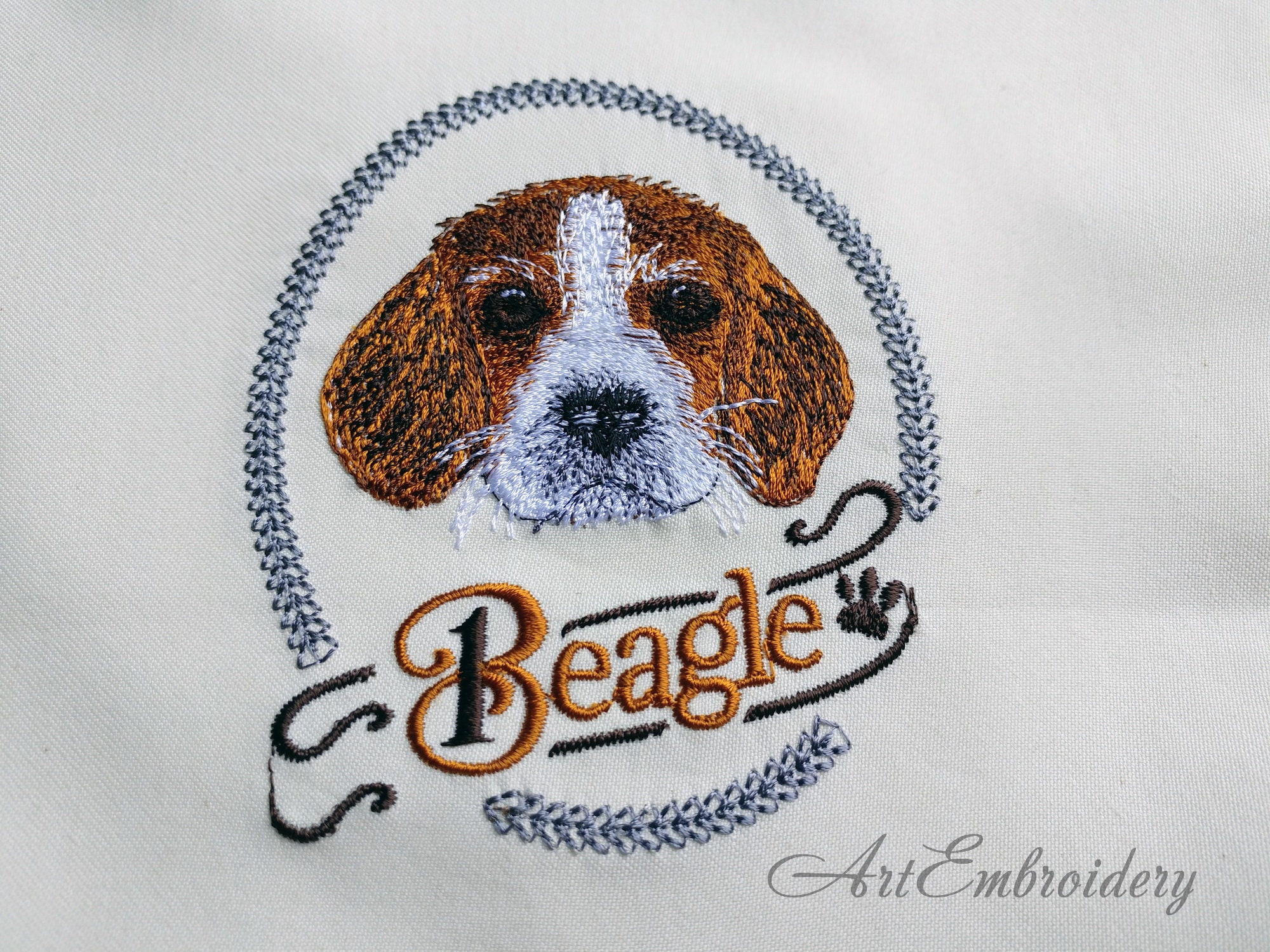 Beagle Head Machine Embroidery Designs Set for Hoop 4x4 - Etsy