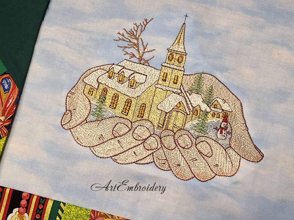 Christmas Hands Machine Embroidery Christian Religious - Etsy