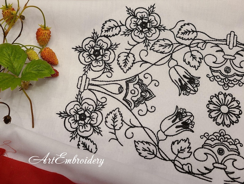 Elizabeth I Partlet and Sleeves- Machine Embroidery Blackwork Designs ...