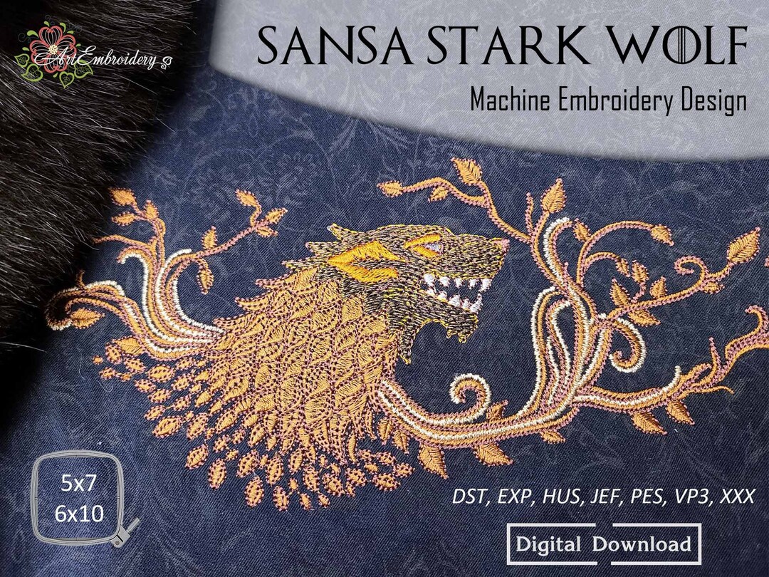 Stark Wolf Inspired by Sansa Stark Dress From Game of Thrones - Machine ...