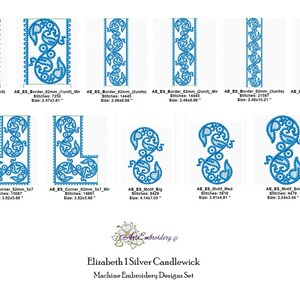 Elizabeth 1 Silver Candlewick Borders and Motifs - Machine Embroidery ...