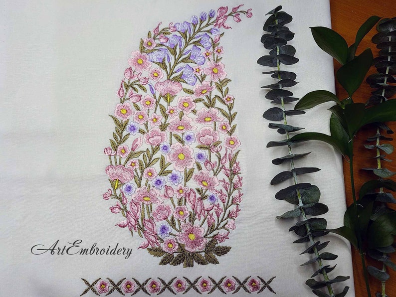 Regency Paisley Shawl Machine Embroidery Designs Set in 2 - Etsy