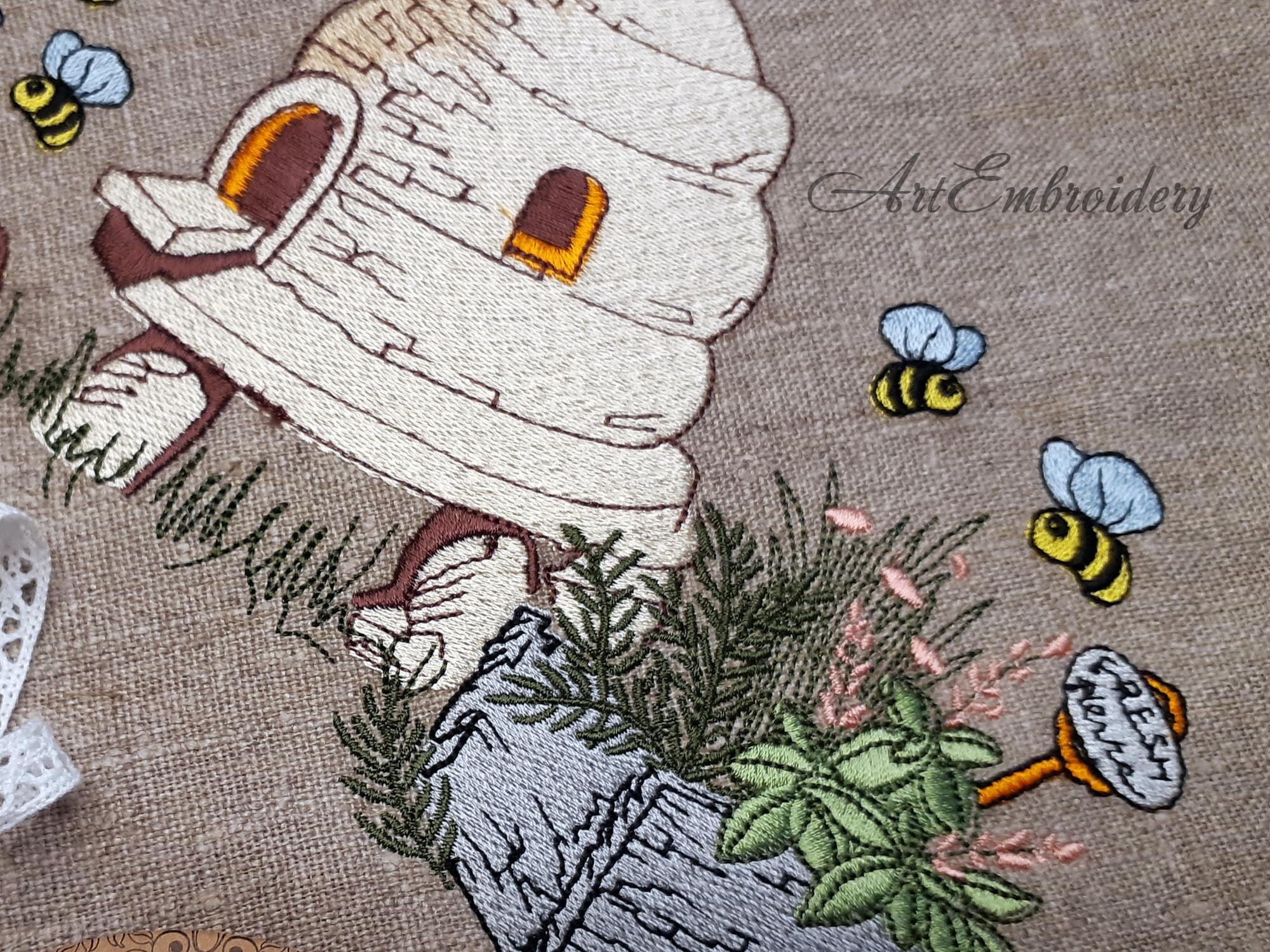Honey Bee Hive Machine Embroidery Designs (4x4 to 6x10" Hoop) - Etsy