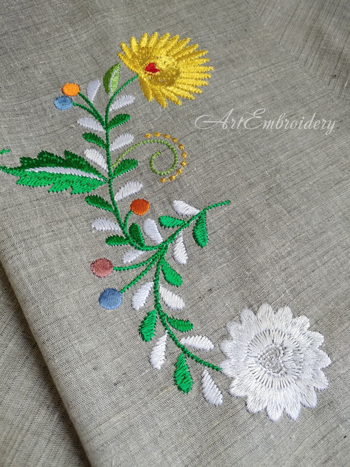 Portuguese Folk Costume Embroidery Designs: Floral Machine Embroidery ...