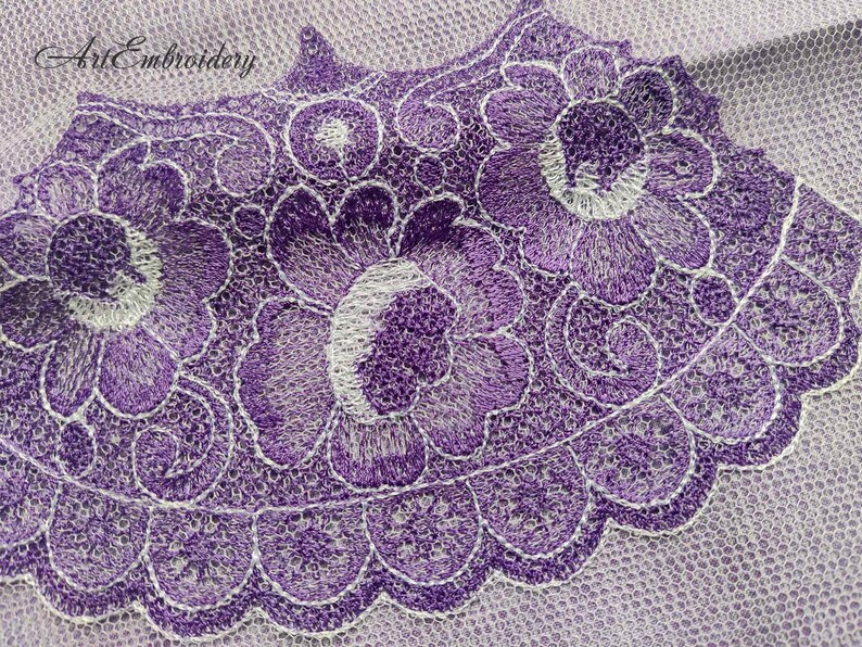Chantilly Lacy Border Machine Embroidery Designs Set for - Etsy