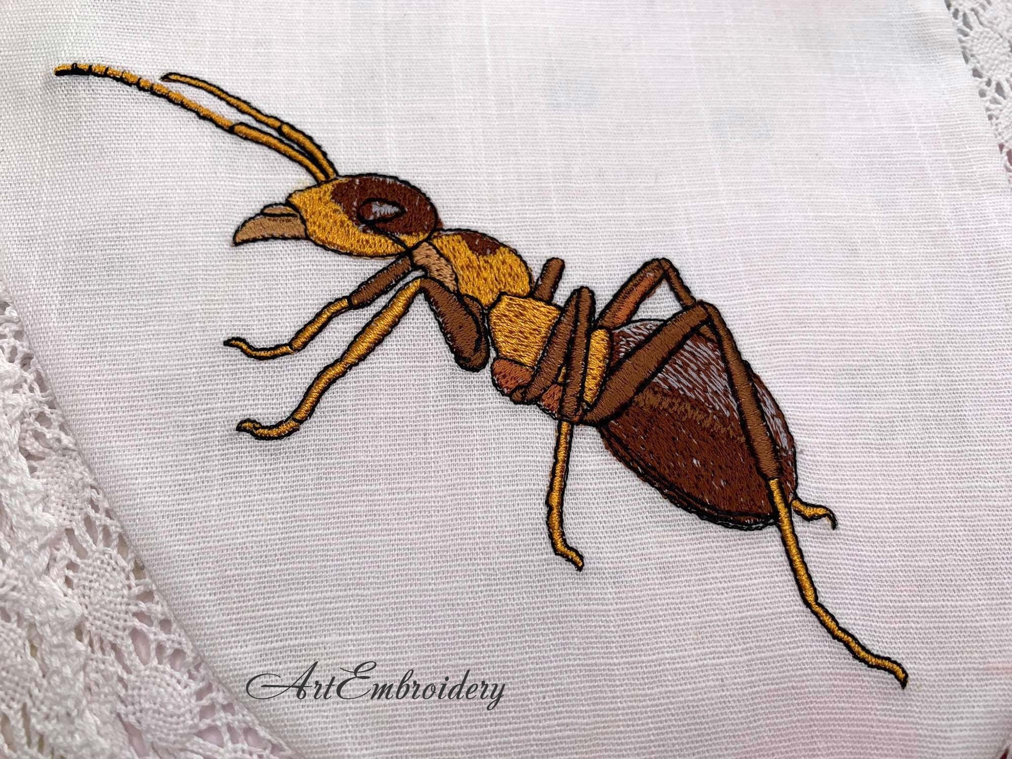 Jumbo Ants Red and Black Machine Embroidery Insects Designs | Etsy