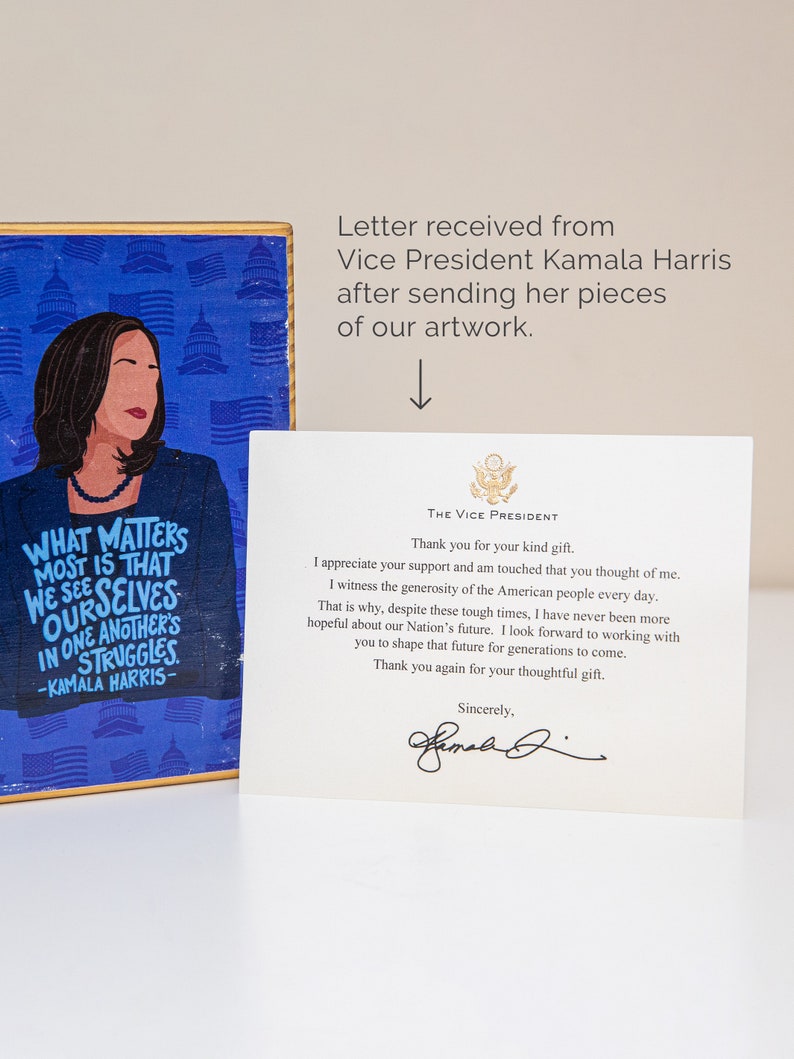 Kamala Harris Quote Illustration Art Print, What Matters Most is That ...