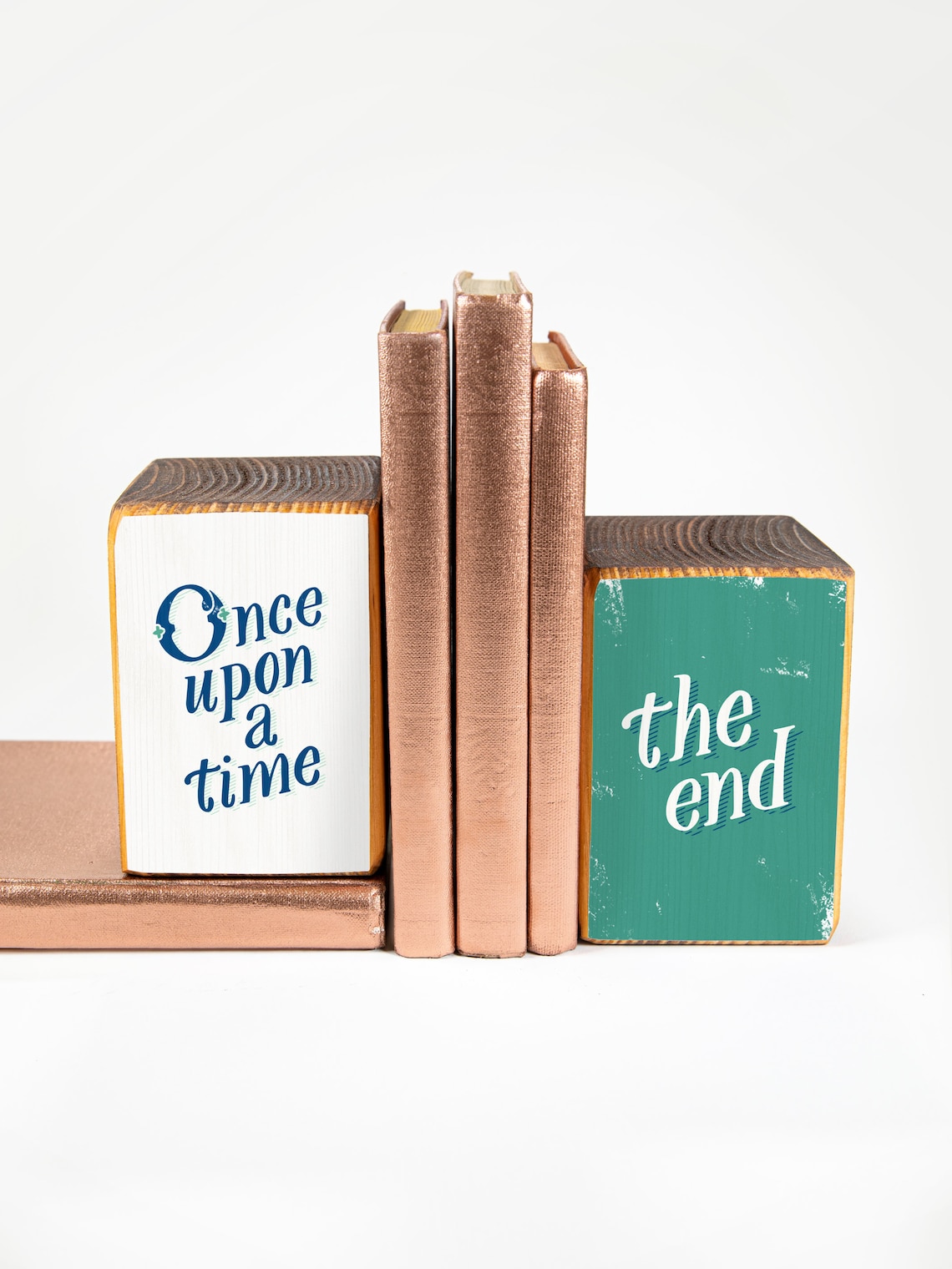 Once Upon a Time the End Storybook Wood Bookends Image - Etsy