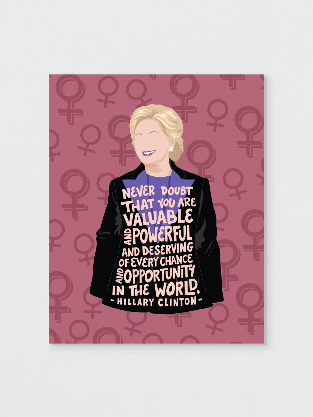 Hillary Clinton Quote Illustration Art Print 8x10 Art Print - Etsy