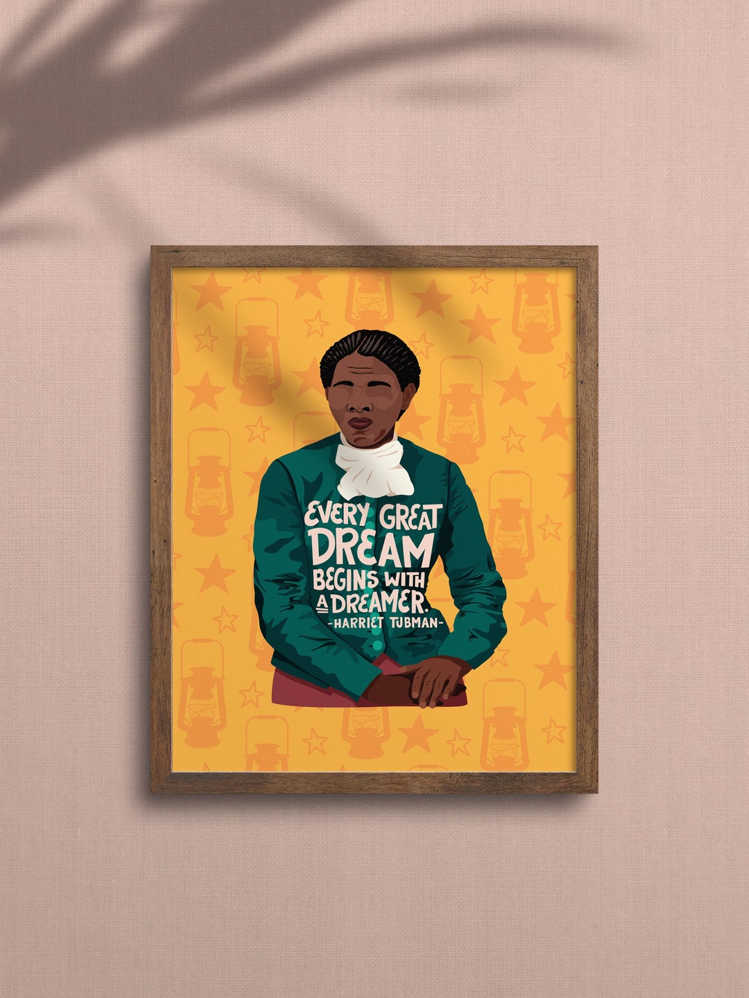 Harriet Tubman Illustration Art Print: Inspiring Quote Wall Decor (8x10 ...