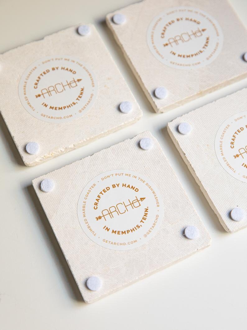 Women in Science Illustrated Set of 4 Marble Coasters MADE | Etsy