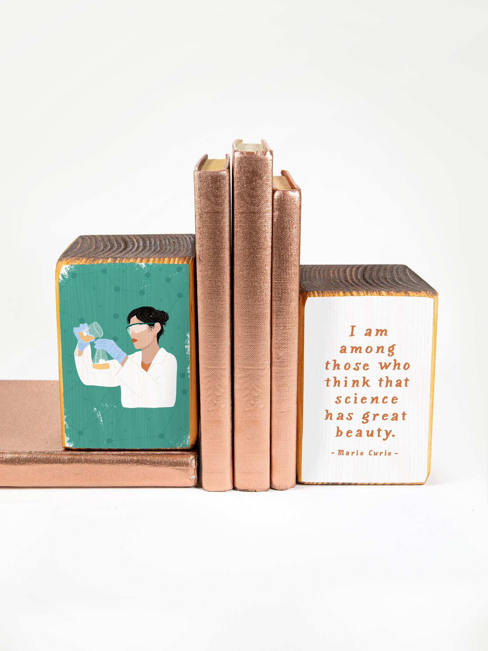 Build Your Own Woman Scientist Bookend Set, Image Transfer - MADE TO ...