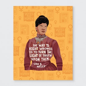 Ida B. Wells Quote Illustration Art Print, 8x10 Art Print Wall Decor - Etsy
