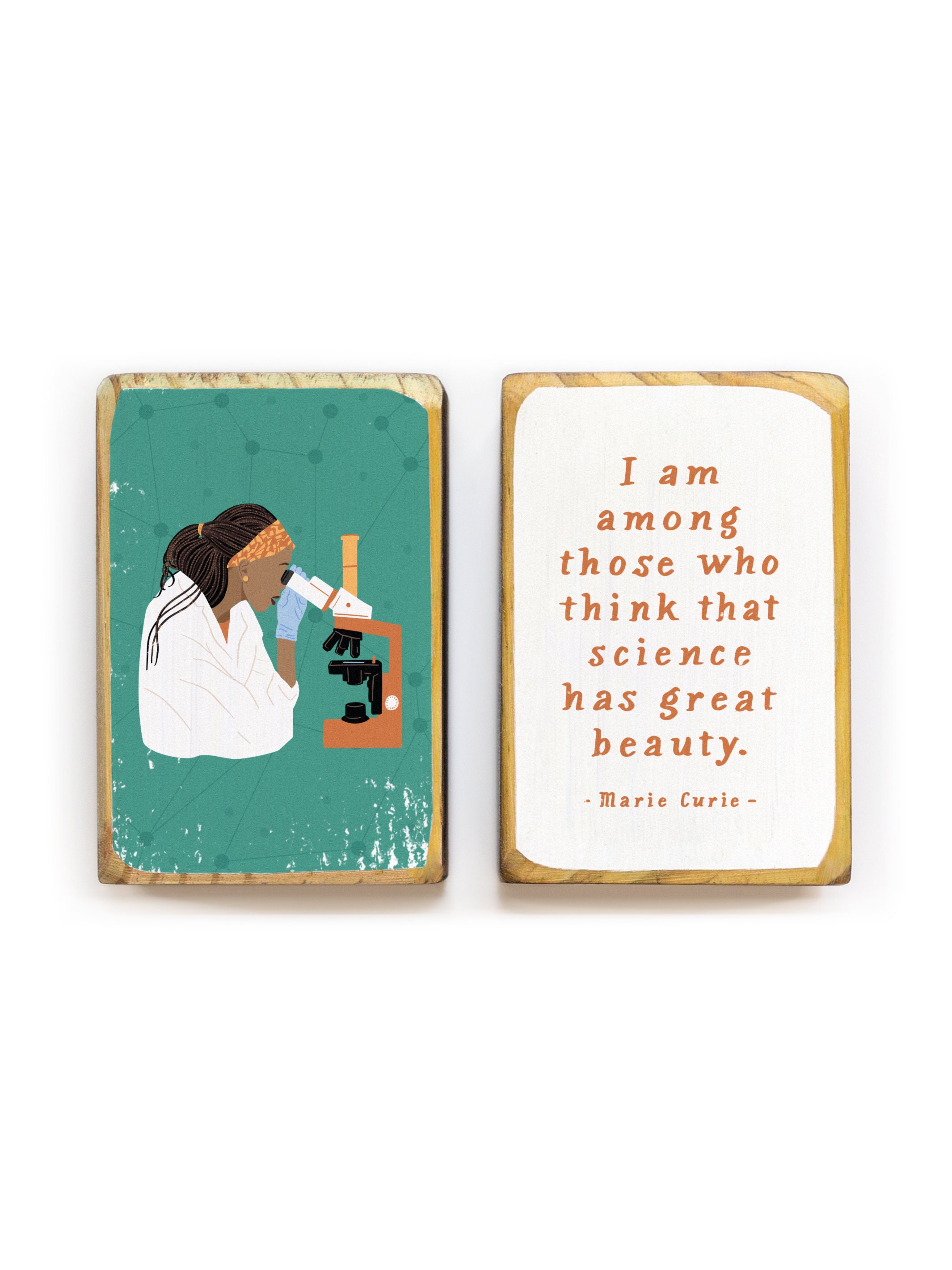 Build your own Woman Scientist bookend set image transfer | Etsy