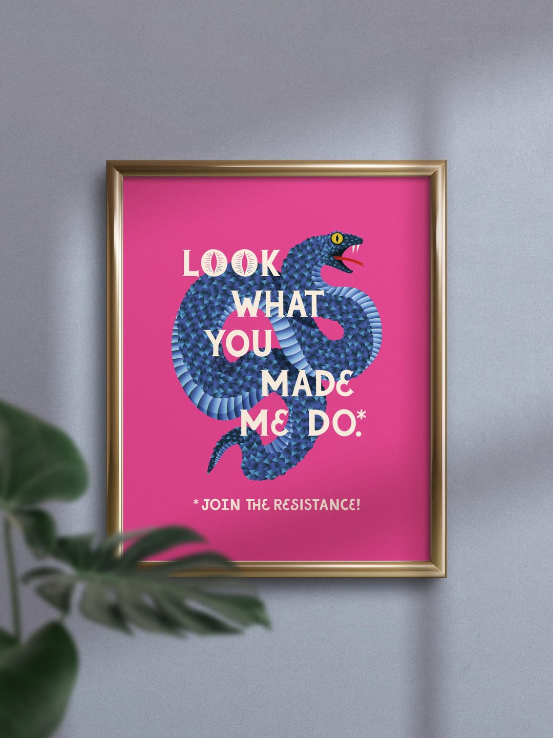 Look What You Made Me Do, Illustrated Snake Art Print - Etsy