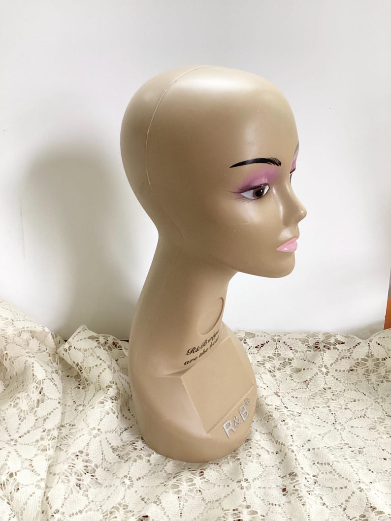 Vintage Mannequin Head Display/lady Head/ Hat Wig Display/lady ...
