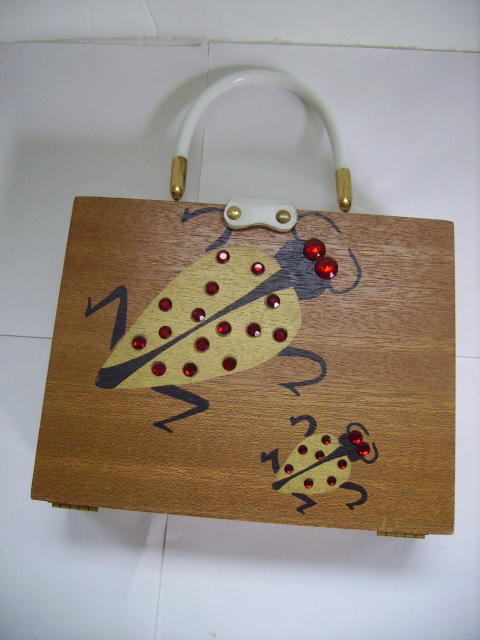Cutest Vintage Jeweled Lady Bugs Box Purse by Towne and - Etsy