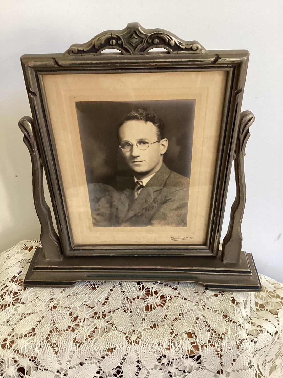 Vintage Art Deco Swing Picture Frame/1920's Art Deco Picture Frame ...