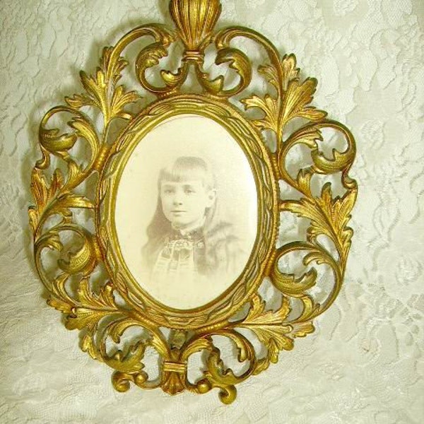 Antique Brass Victorian Picture Frame - Etsy