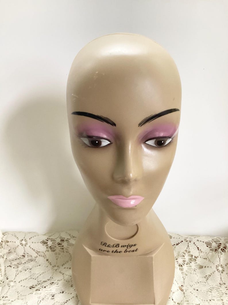 Vintage Mannequin Head Display/lady Head/ Hat Wig Display/lady ...