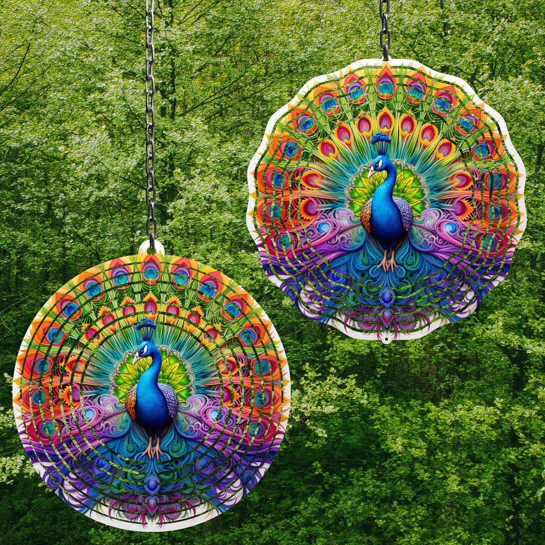 Peacock Wind Spinner Wind Spinner Png Wind Spinner Sublimation Designs ...
