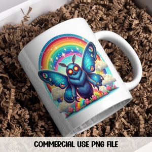 Mothman Png Cute Rainbow Mothman Png Instant Digital Download ...