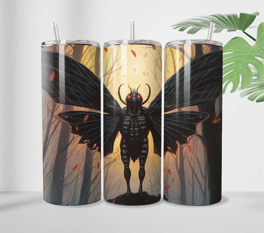 Mothman Cryptid Tumbler 20 Oz Skinny Tumbler Sublimation Design Digital ...