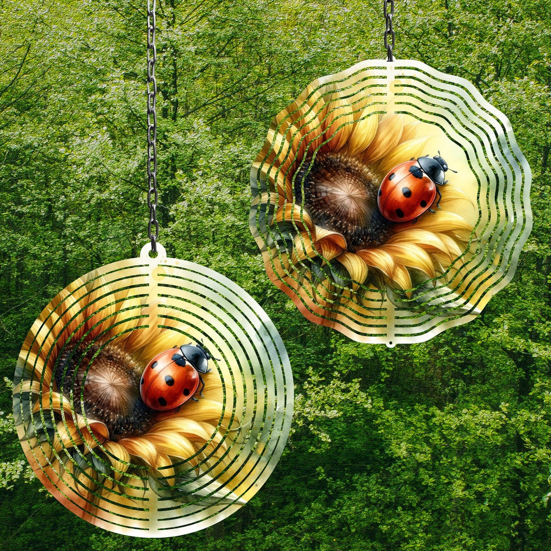 Sunflower Ladybug Wind Spinner Wind Spinner Png Wind Spinner ...