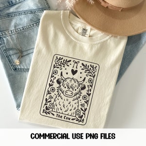 Highland Cow Tarot Card Png Highland Cow Png Cow PNG Tarot Card PNG ...