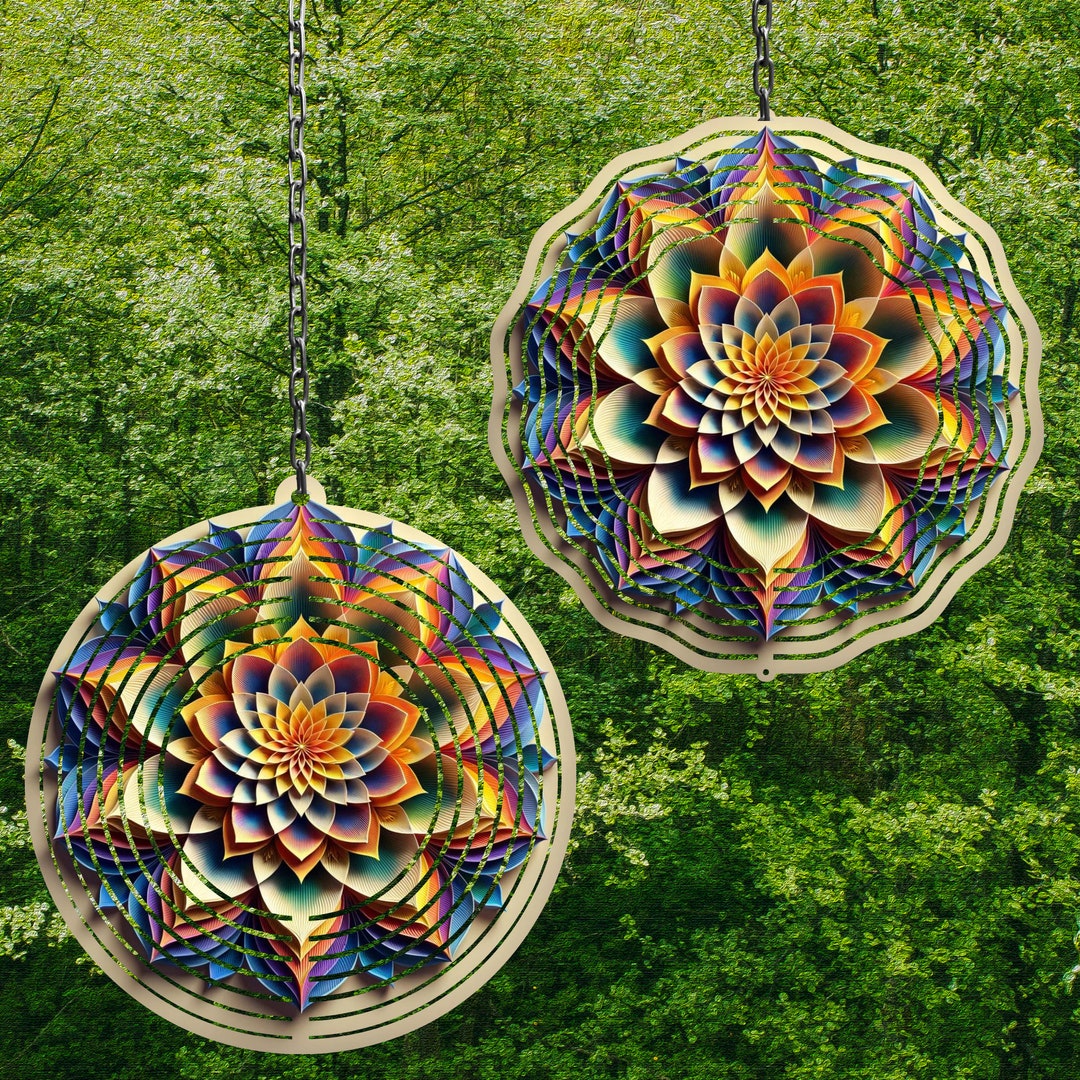 Pastel Rainbow Mandala Wind Spinner Rainbow Mandala Wind Spinner PNG ...