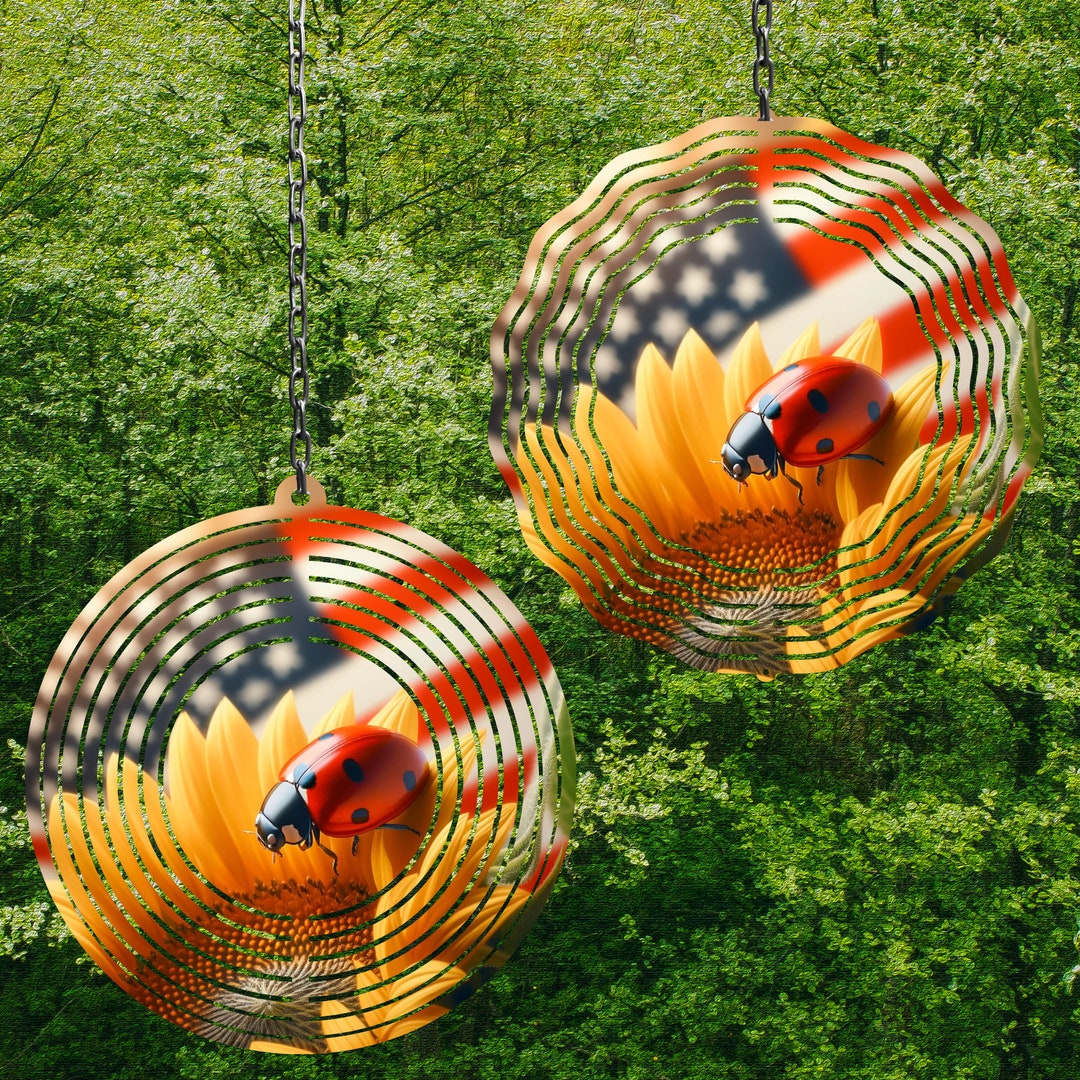 American Flag Ladybug Wind Spinner Wind Spinner Png Wind Spinner ...