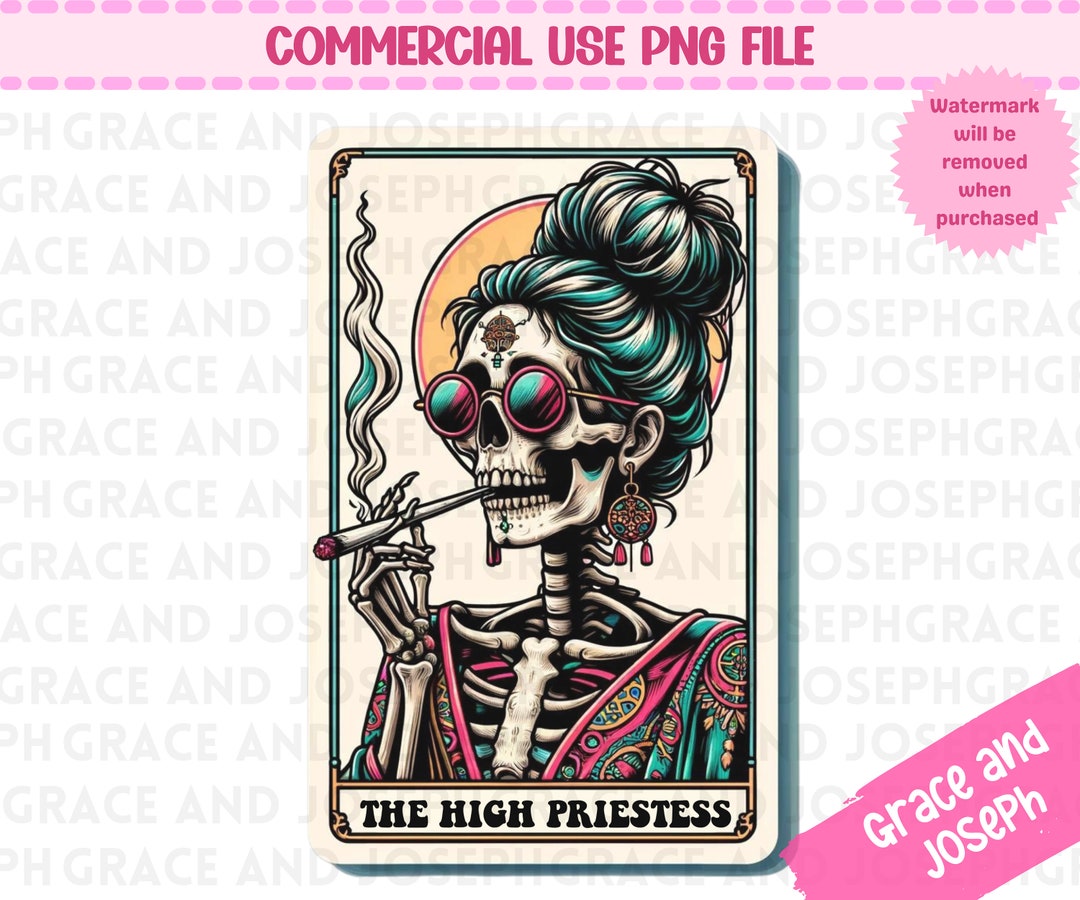 The High Priestess Tarot Card PNG Funny Tarot Card PNG Skeleton ...