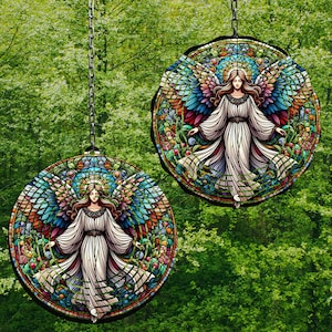 Stained Glass Angel Wind Spinner Wind Spinner Png Wind Spinner ...
