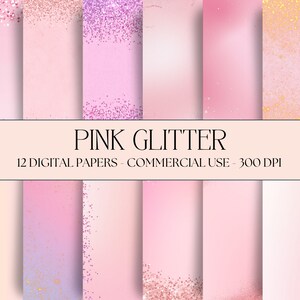 Pink Glitter Digital Paper Iridescent Textures Instant Digital Download ...