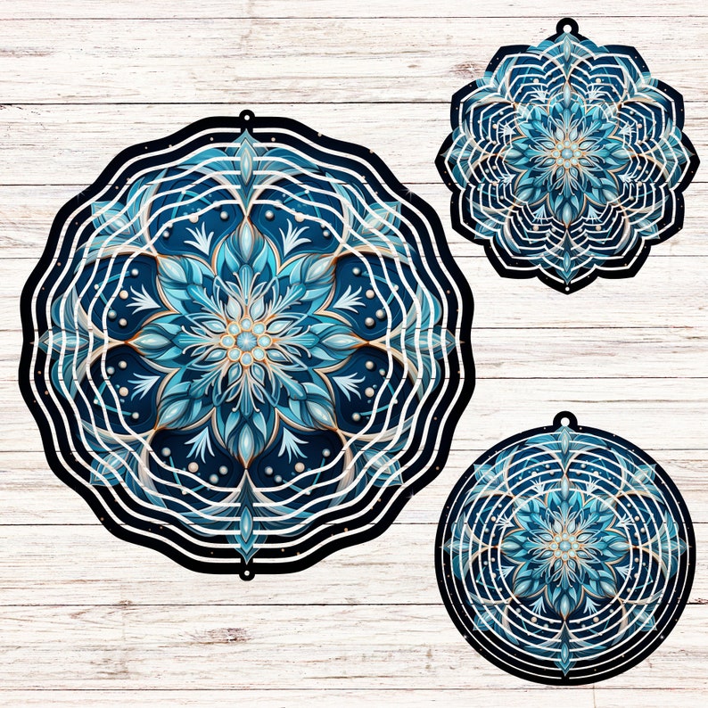 Snowflake Wind Spinner Wind Spinner Png Wind Spinner Sublimation ...