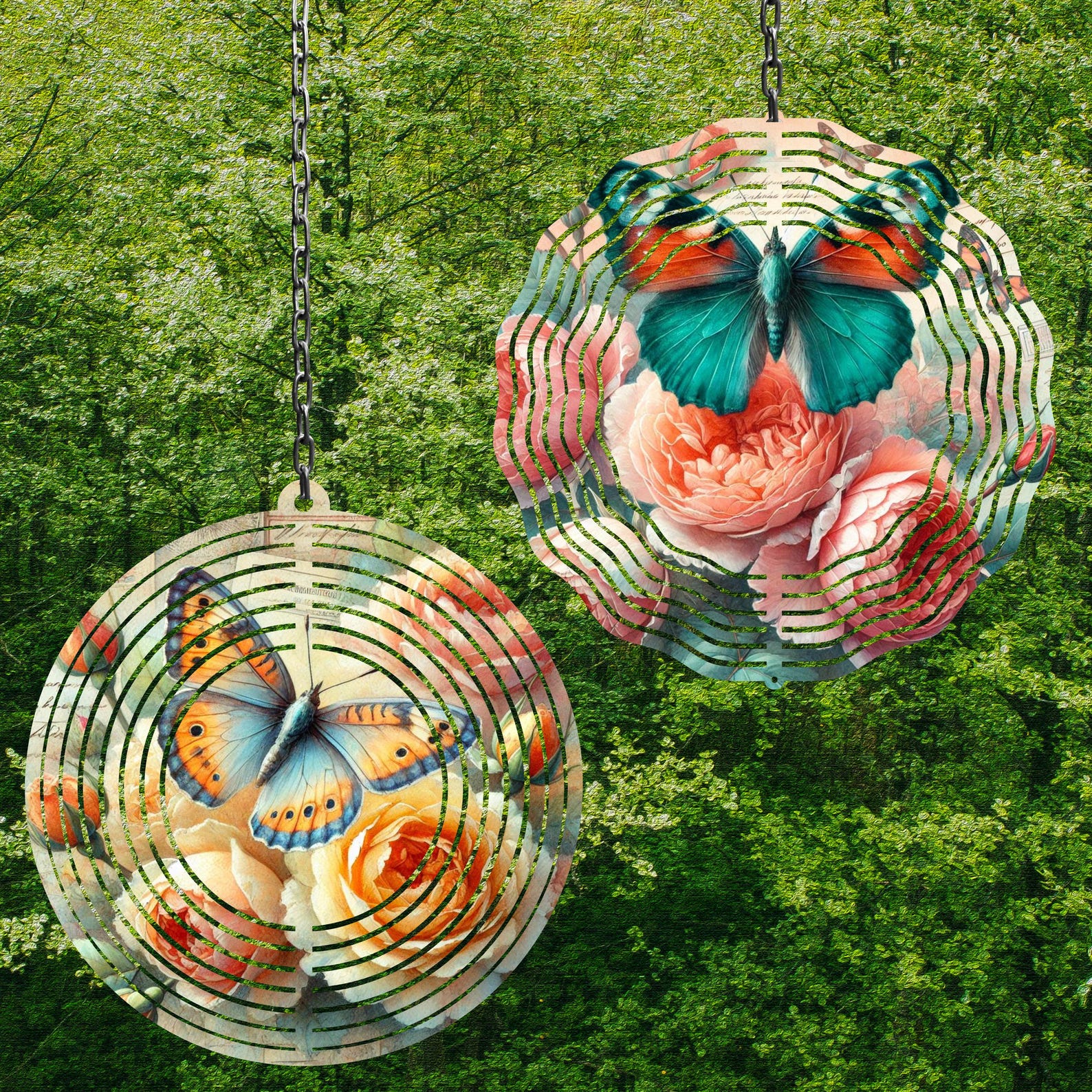 Ephemeral Butterfly Wind Spinner Bundle Butterflies Rose Wind Spinner ...