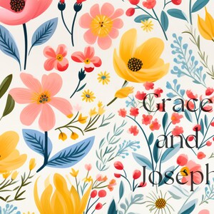 Summer Flower Digital Paper Seamless Watercolor Flower Backgrounds 12 ...