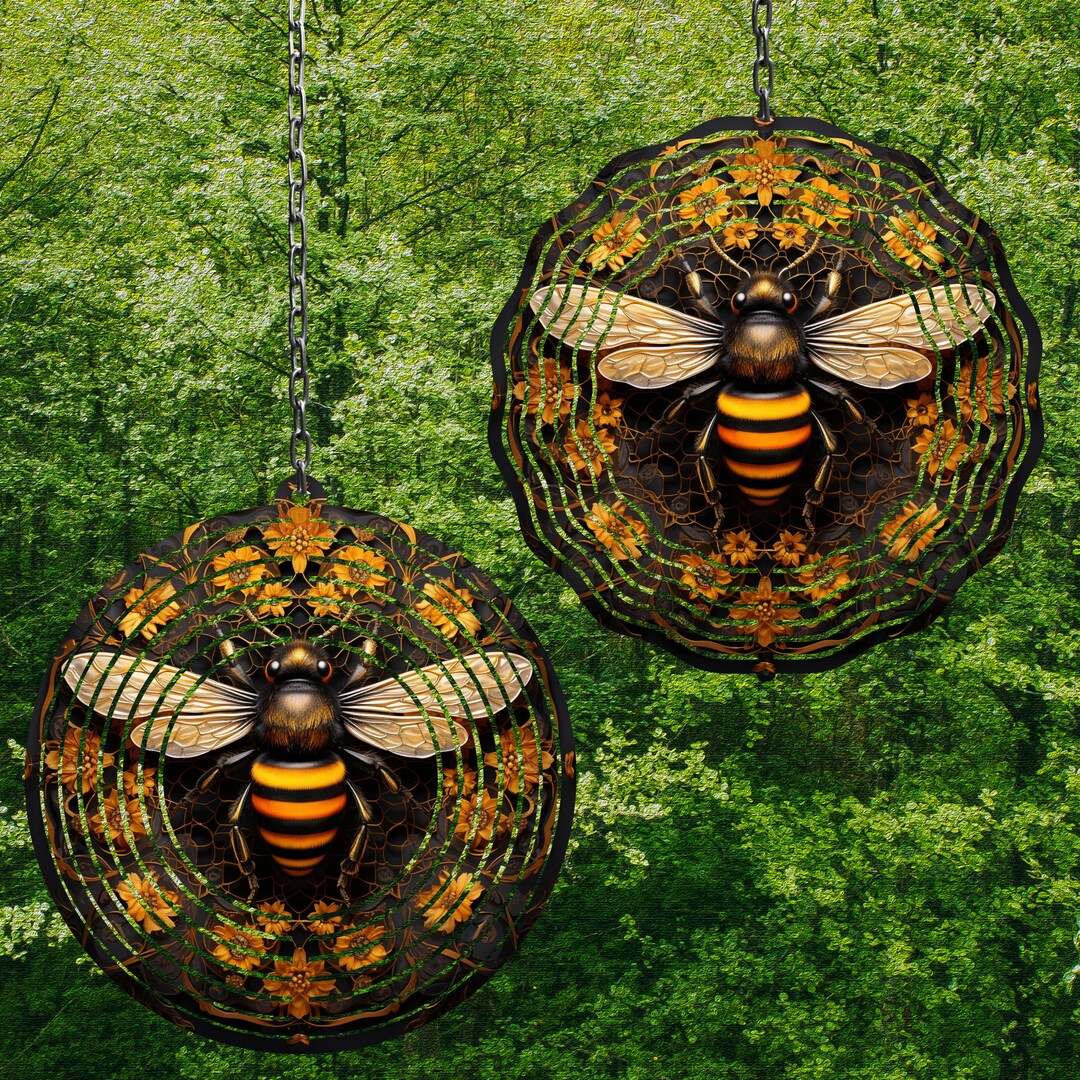 Bee Wind Spinner Png Wind Spinner Sublimation Designs Wind Spinner ...