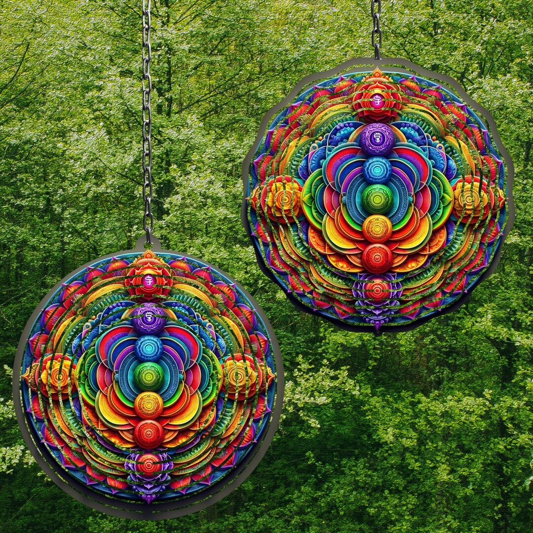 Chakra Wind Spinner Mandala Wind Spinner Png Wind Spinner Sublimation ...