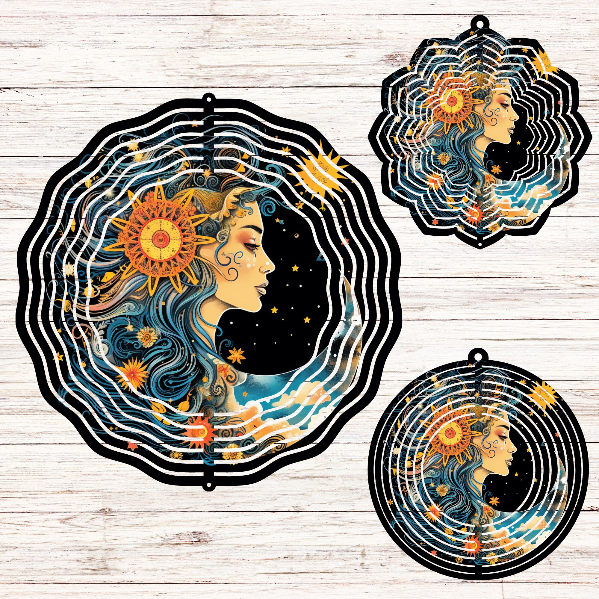 Sun Moon Wind Spinner Wind Spinner Png Wind Spinner Sublimation Designs ...