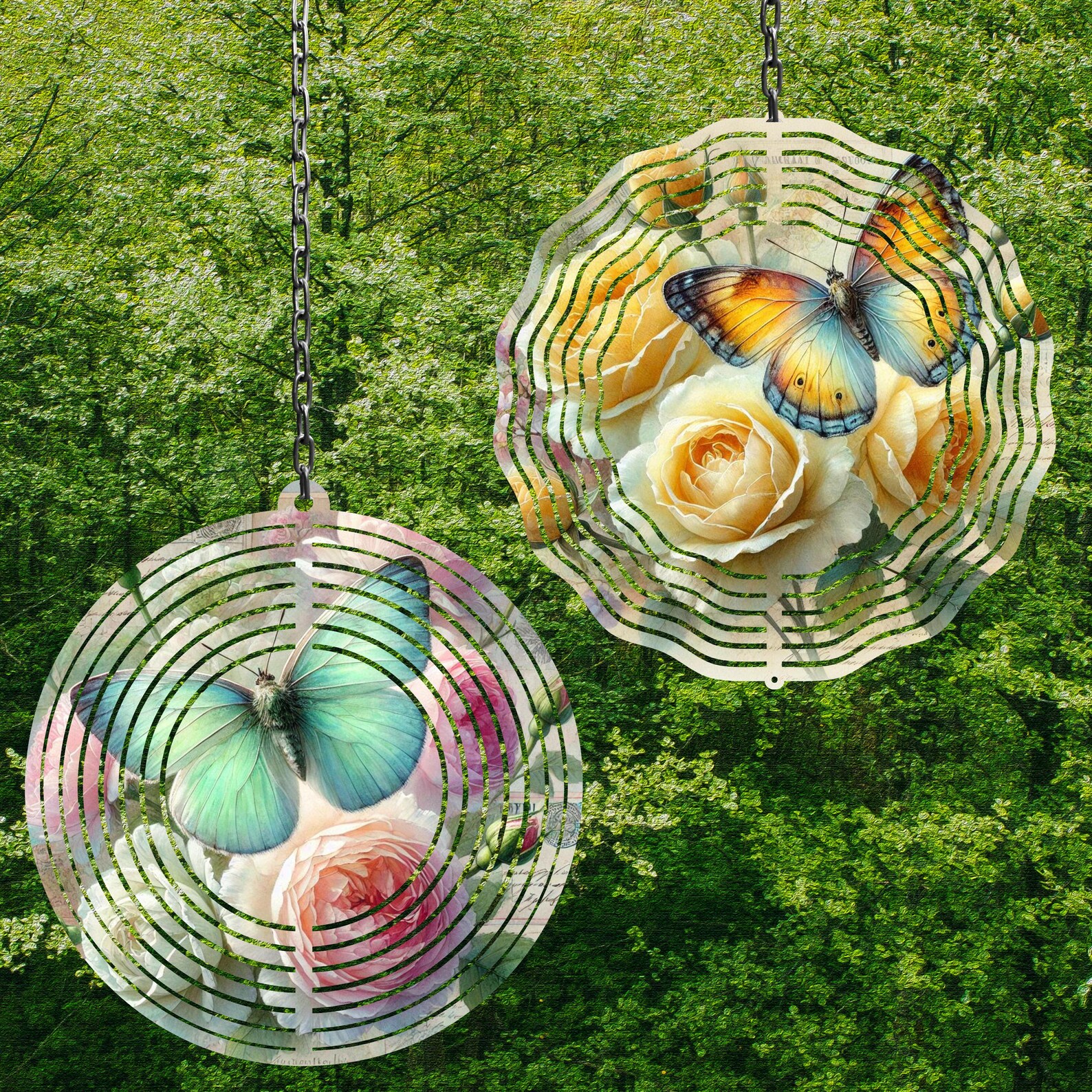 Ephemeral Butterfly Wind Spinner Bundle Butterflies Rose Wind Spinner ...