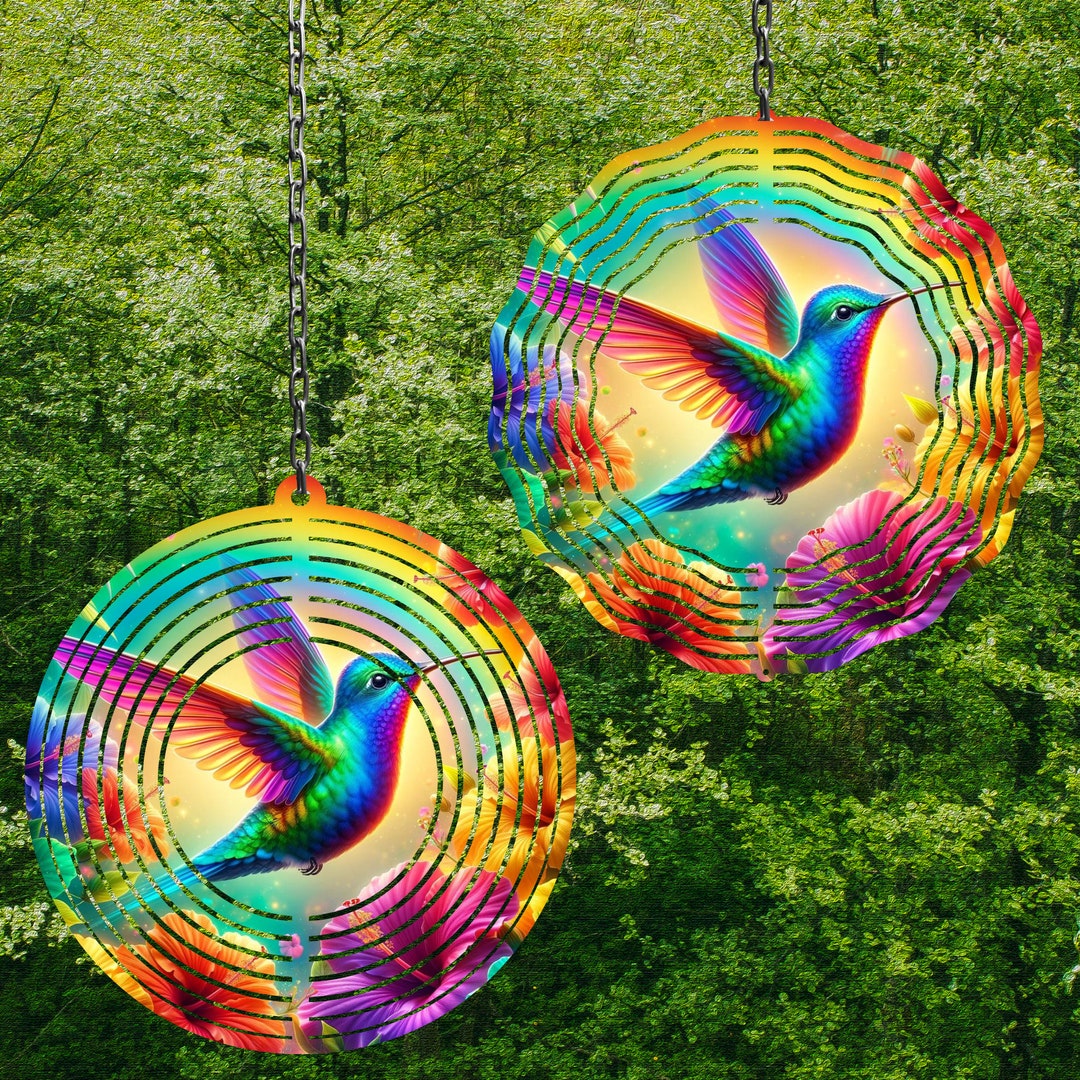 Hummingbird Wind Spinner Hibiscus Wind Spinner Png Rainbow Wind Spinner ...
